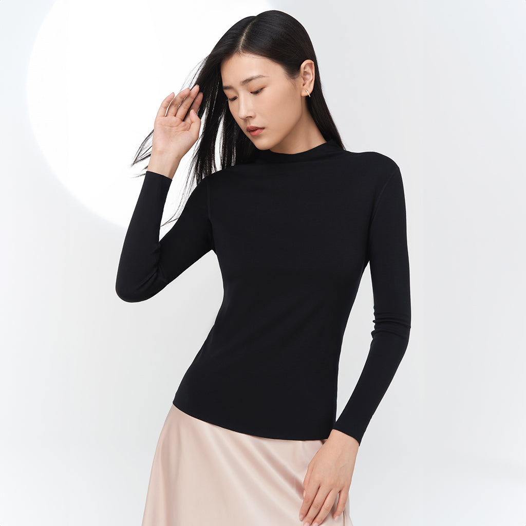 【柔暖】抑菌防蟎無痕高領抓絨長袖保暖衣 – Embry Form