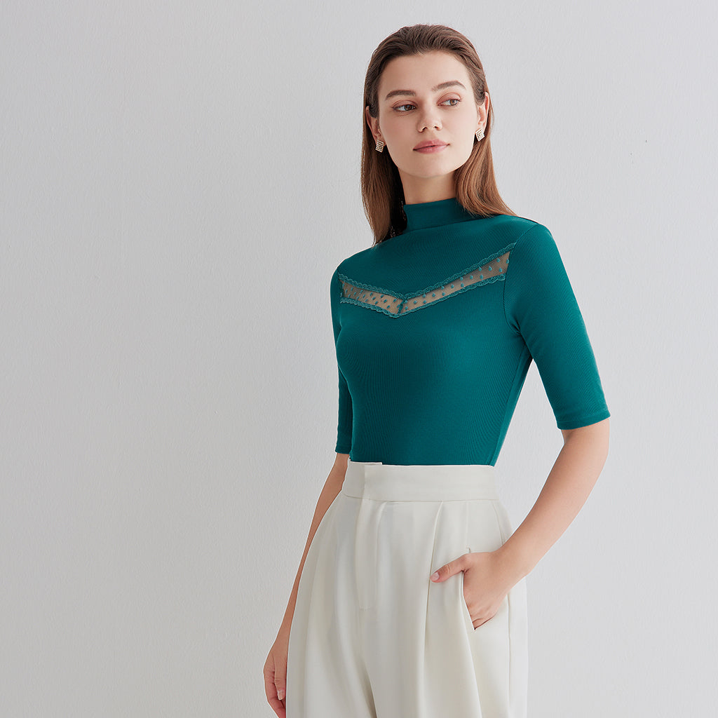 【舒美羅紋】防靜電高領中袖保暖衣 – Embry Form